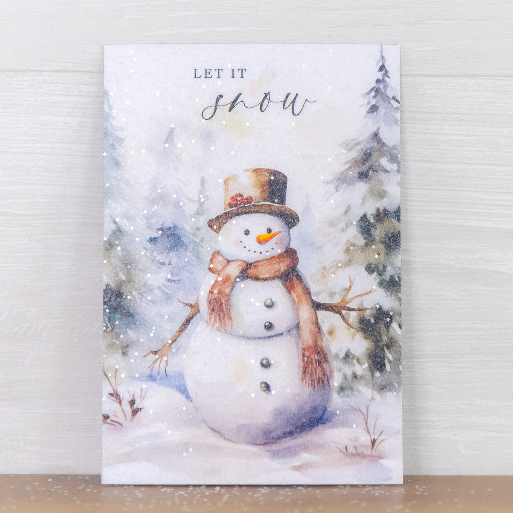 Winter and Christmas Glitter Magnets – Inspirational Snowy Art Gifts ...