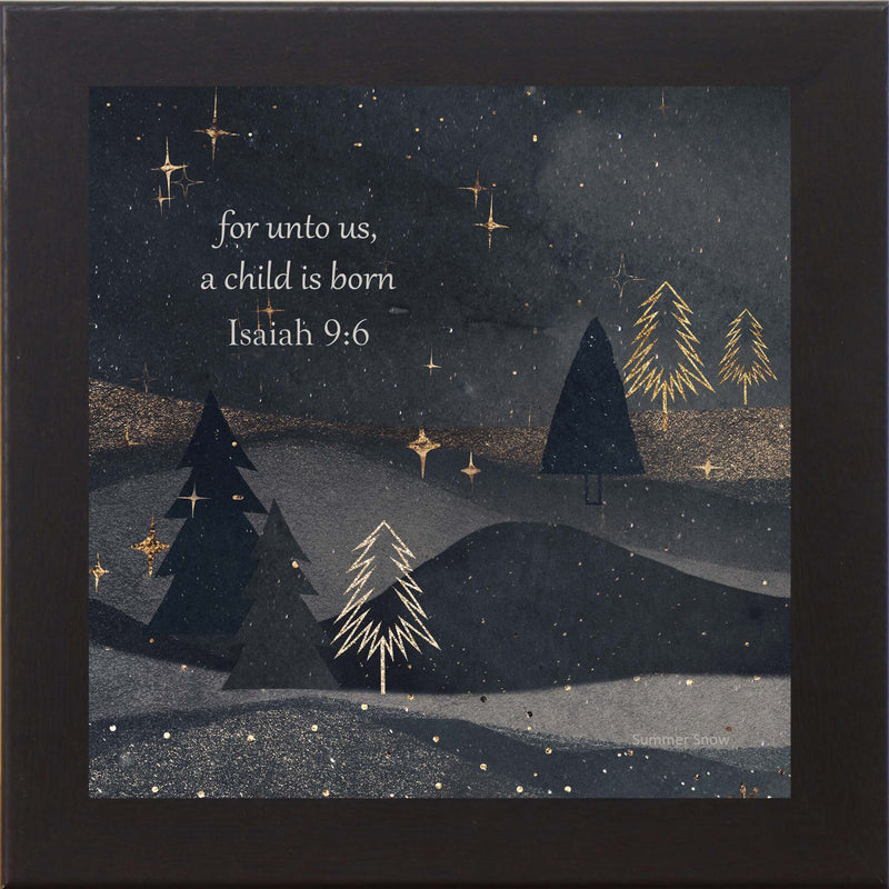 For Unto Us a Child Is Born Wall Art | Isaiah 9:6 Christmas Decor ...