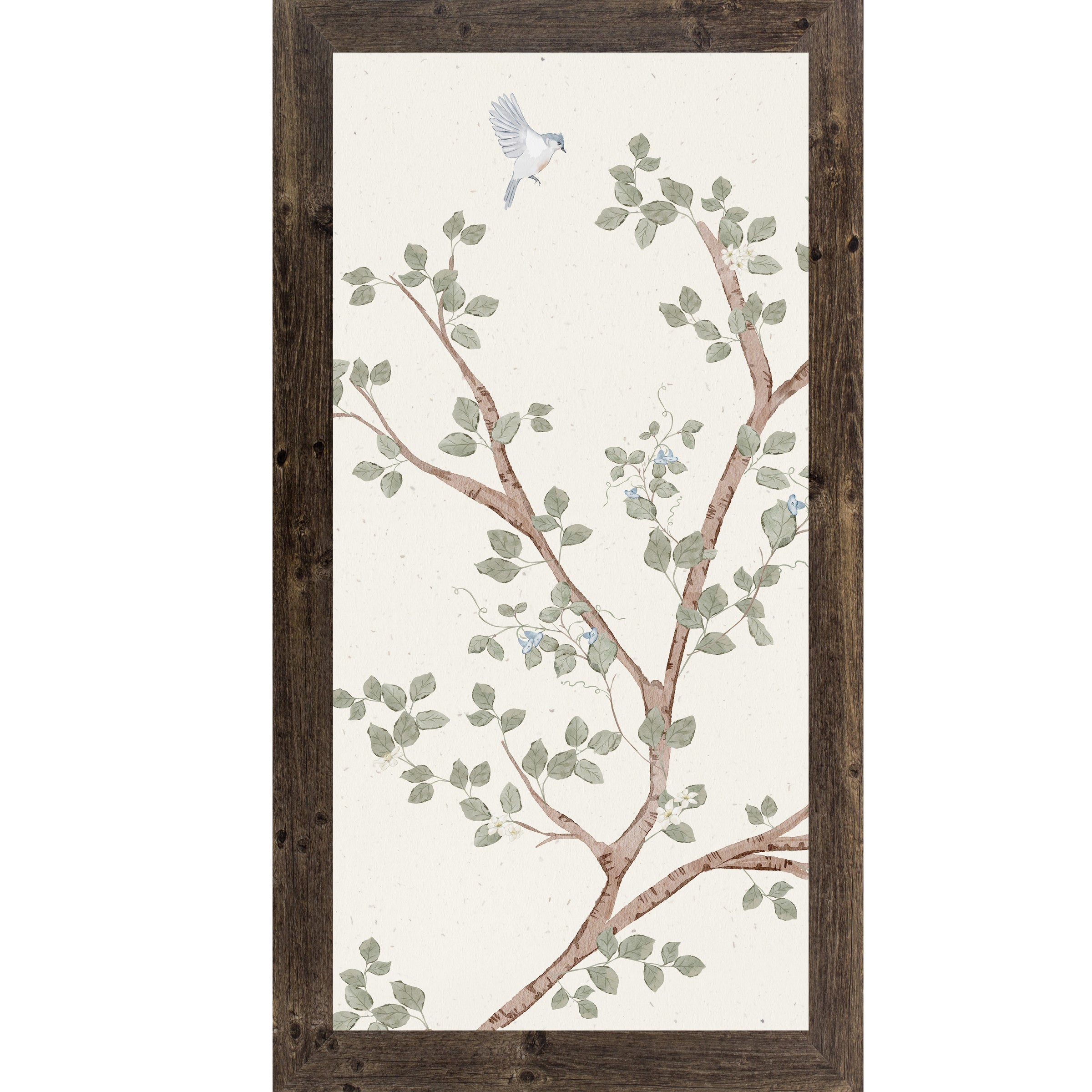Bluebird Branch Wall Art Left Panel – Soft Watercolor Nature Decor ...