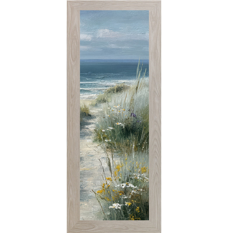 Coastal Path Right Panel Wall Art – Narrow Portrait Beach Dune Triptych ...