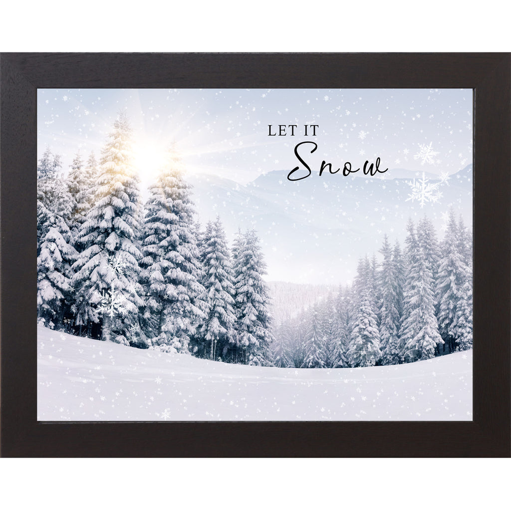 Winter Solitude – Choose a Saying – Framed Winter Scene – Snow, Trees ...