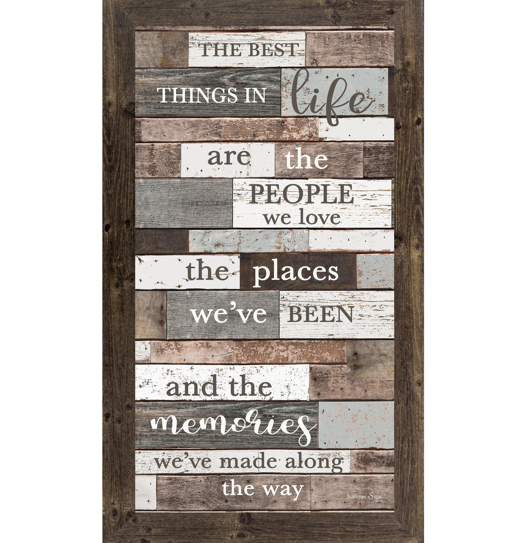 The Best Things in Life Vertical Wall Art | Inspirational Quote Decor ...