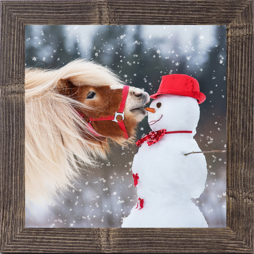 Can’t Resist – Pony and Snowman Winter Wall Art by Summer Snow – Summer ...