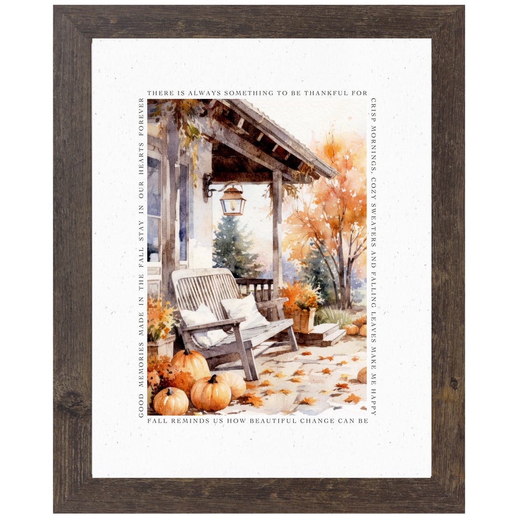Fall Reminds Us How Beautiful Change Can Be – Framed Autumn Porch Art ...